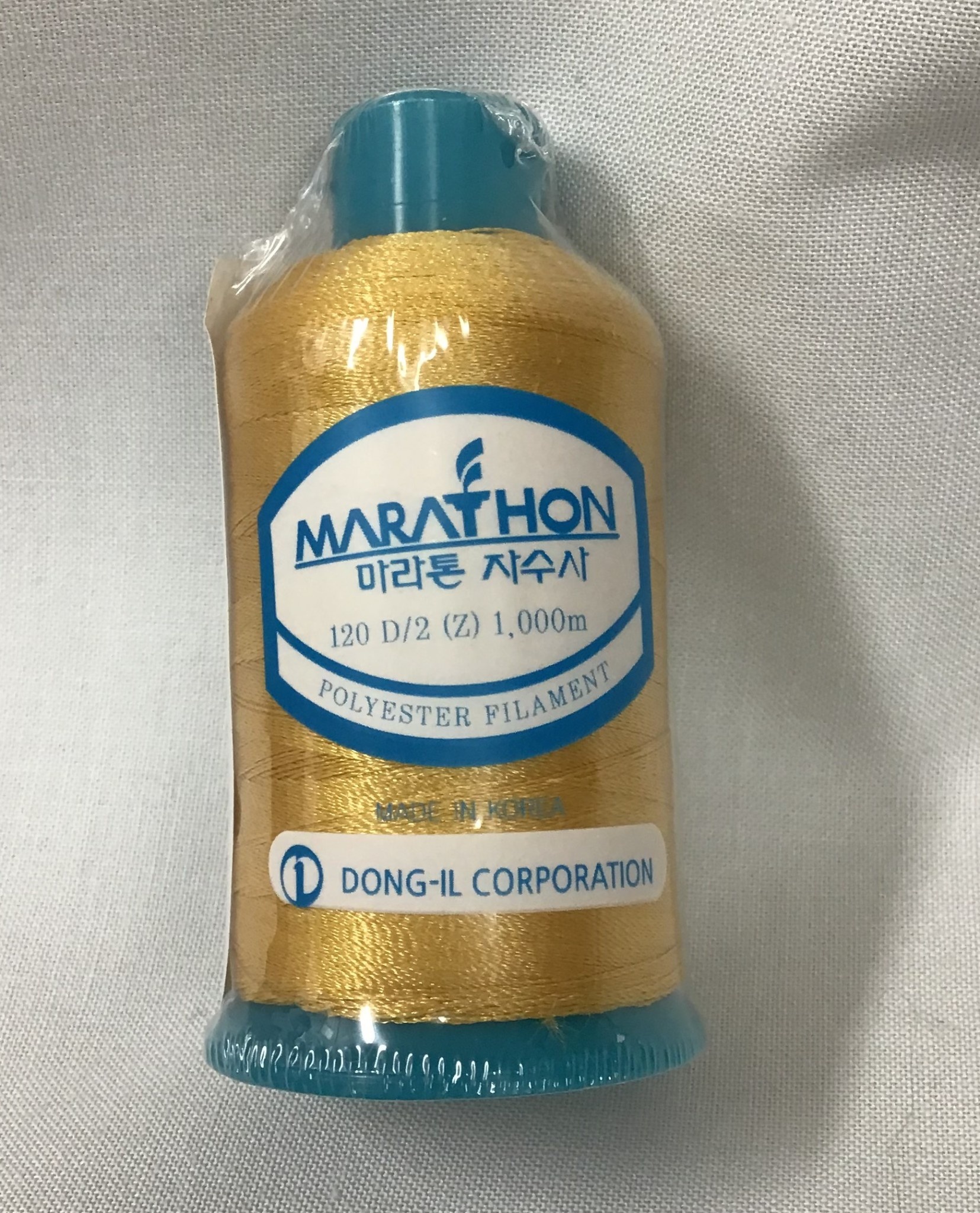 Marathon Embroidery Thread 1000mtr - Old Gold #2025 - Castle Sewing Centre