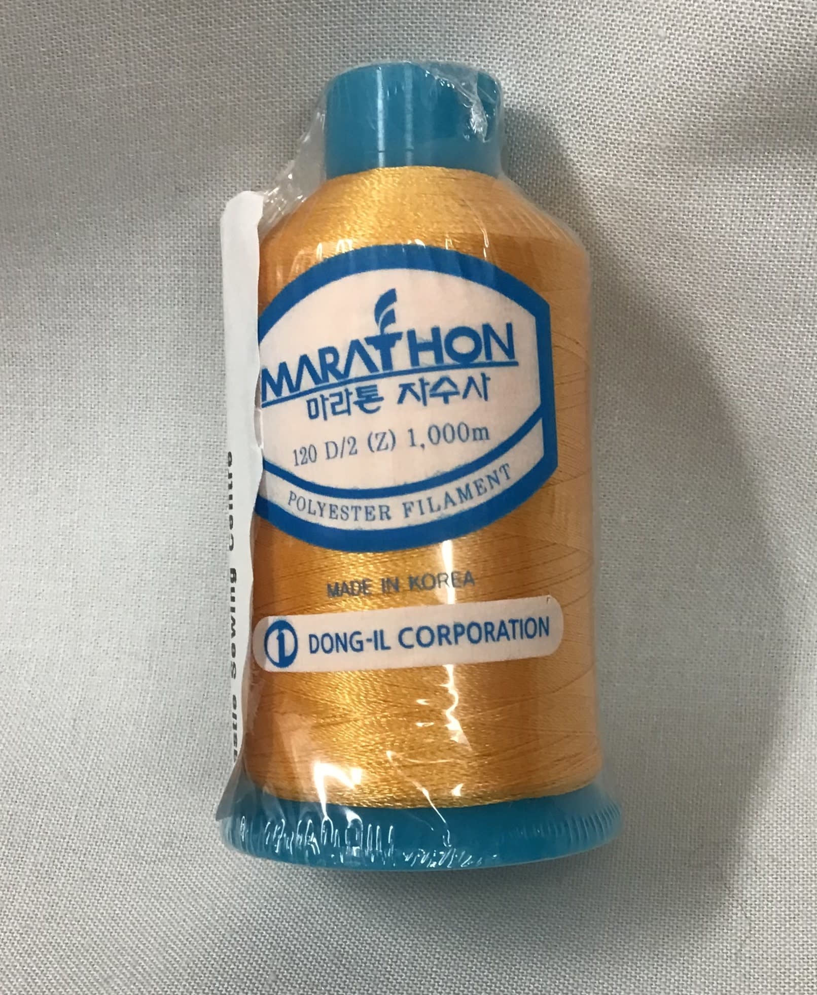 Marathon Embroidery Thread 1000mtr - Gold #2023 - Castle Sewing Centre