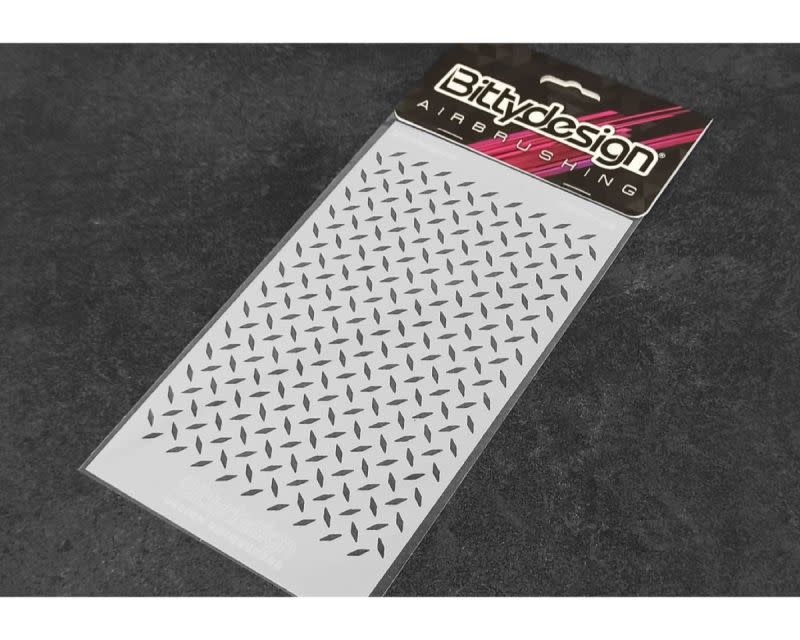 Bitty Designs BDYSTC-019 Bittydesign Vinyl Paint Stencil (Diamond Plate ...