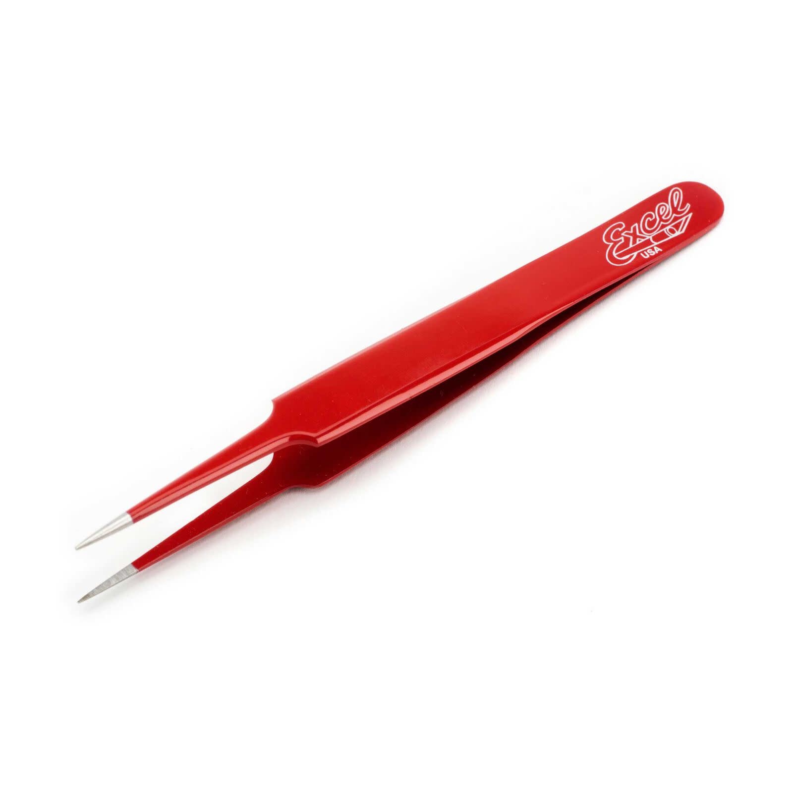 Excel EXL30427 Excel Red Straight Point Tweezers - Hobby Action Chandler