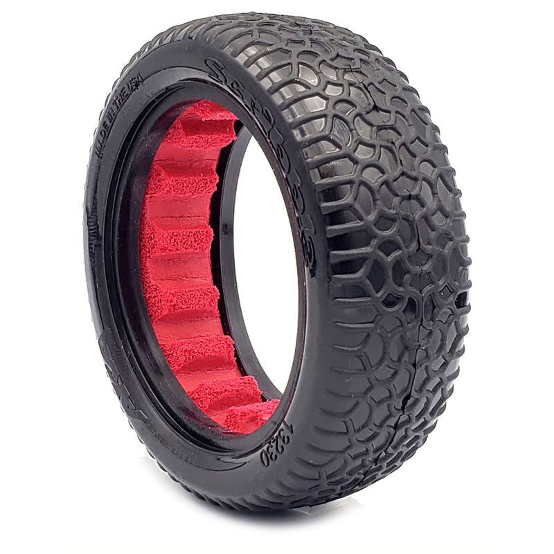 AKA 1/10 Scribble Front 2WD 2.2 Tires, Clay with Red Inserts (2): Buggy ...
