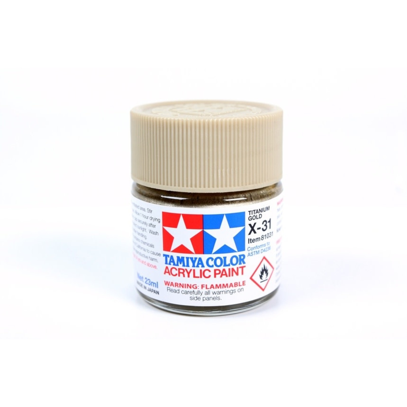 Tamiya Tamiya Acrylic X-31 Titanium Gold 23ml - Hobby Action Chandler