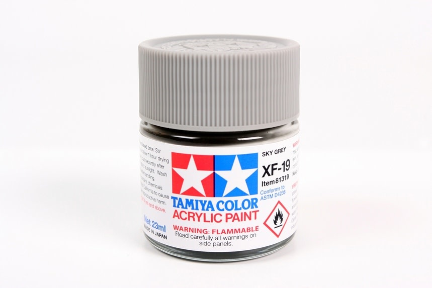 Tamiya TAM81319 Tamiya Acrylic XF-19 Flat Sky Grey 23ml - Hobby Action ...