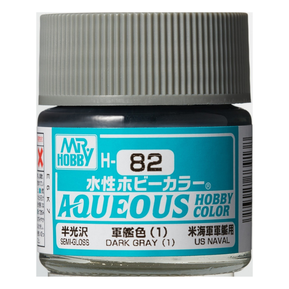 GSI Creos GNZ-H82 Mr Hobby H82 Aqueous Semi Gloss Dark Grey - Acrylic 10ml - Hobby Action Chandler