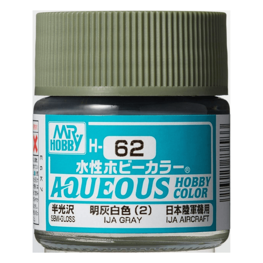 GSI Creos GNZ-H62 Mr Hobby H62 Aqueous Semi Gloss IJA Gray - Acrylic 10ml - Hobby Action Chandler