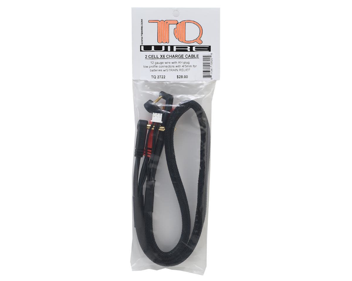 TQ Wire Flatwire Sensor Cable (150mm)2S Charge Cable w/4mm & 5mm X6 ...