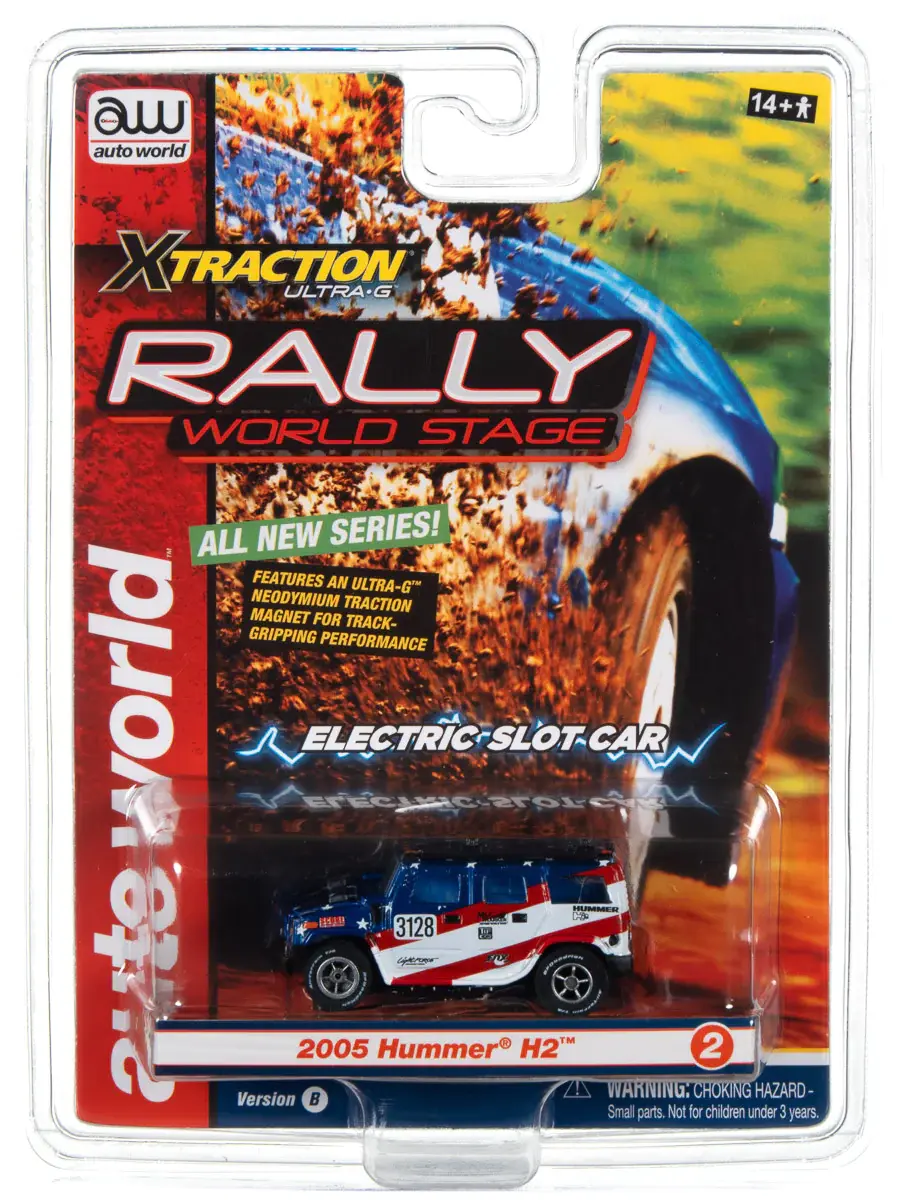Auto World Xtraction Rally 2005 Hummer H2 (blue) HO Scale Slot Car ...
