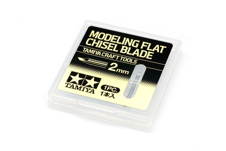 TAM74143 Tamiya Modeling Flat Chisel Blade 2mm - Hobby Action Chandler
