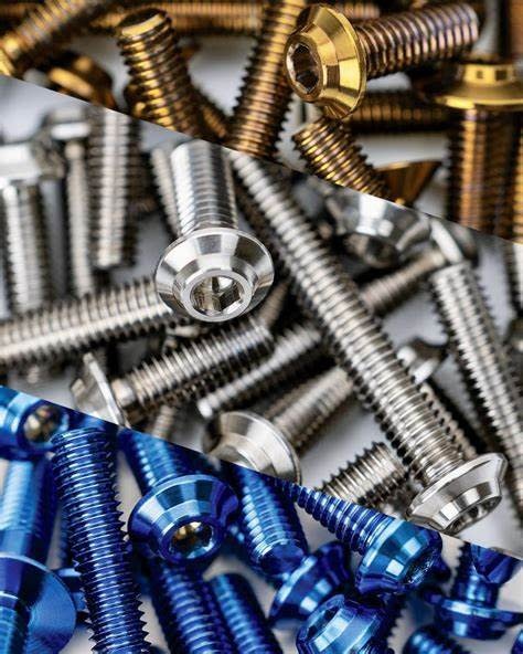 1UP 1UP710014-BLUE 1Up Racing Pro Duty Titanium Upper Screw Set - AE T6 ...