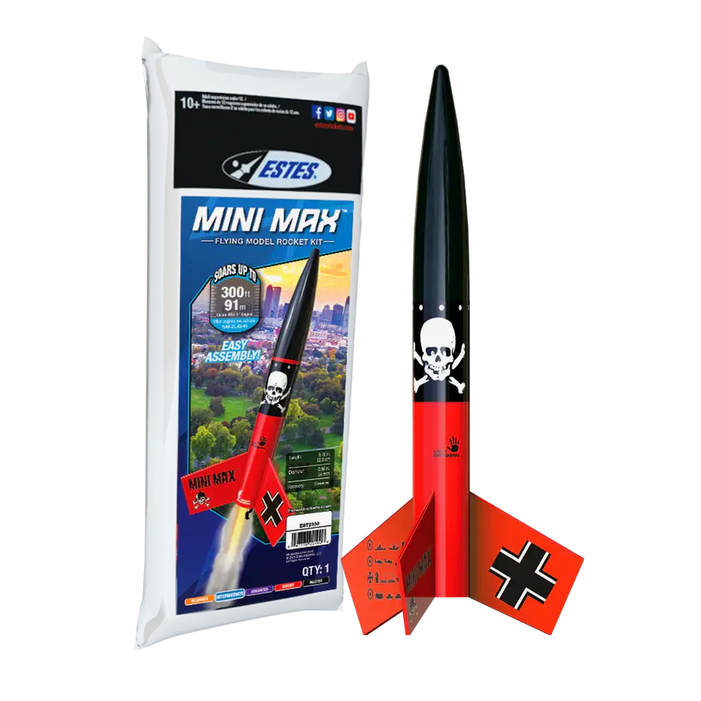 Estes EST2100 Estes Mini Der Red Max Flying Model Rocket Kit - Hobby ...
