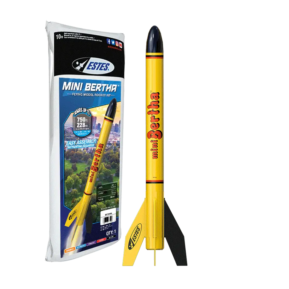 Estes EST2099 Estes Mini Bertha Flying Model Rocket Kit - Hobby Action ...
