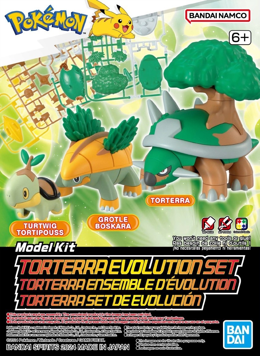 Bandai BAN2730257 Bandai Pokemon Model Kit Torterra Evolution Set ...