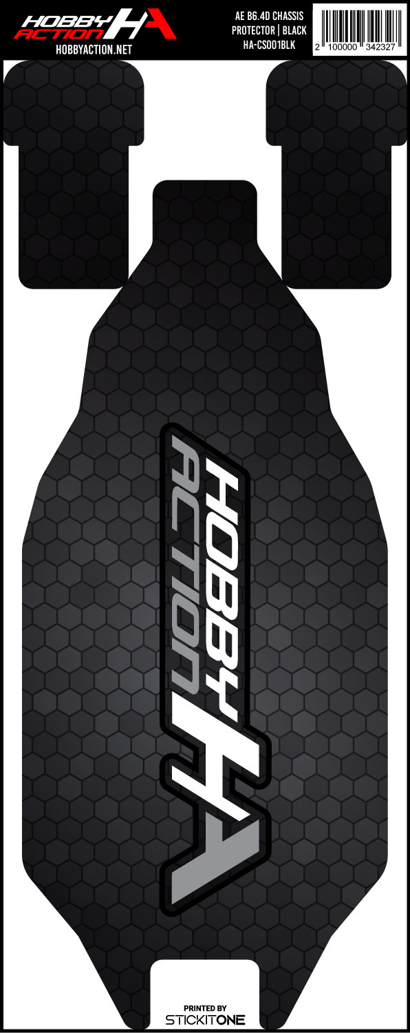 HA-CS001B Hobby Action Chassis Skin- B6.4- Black - Hobby Action Chandler