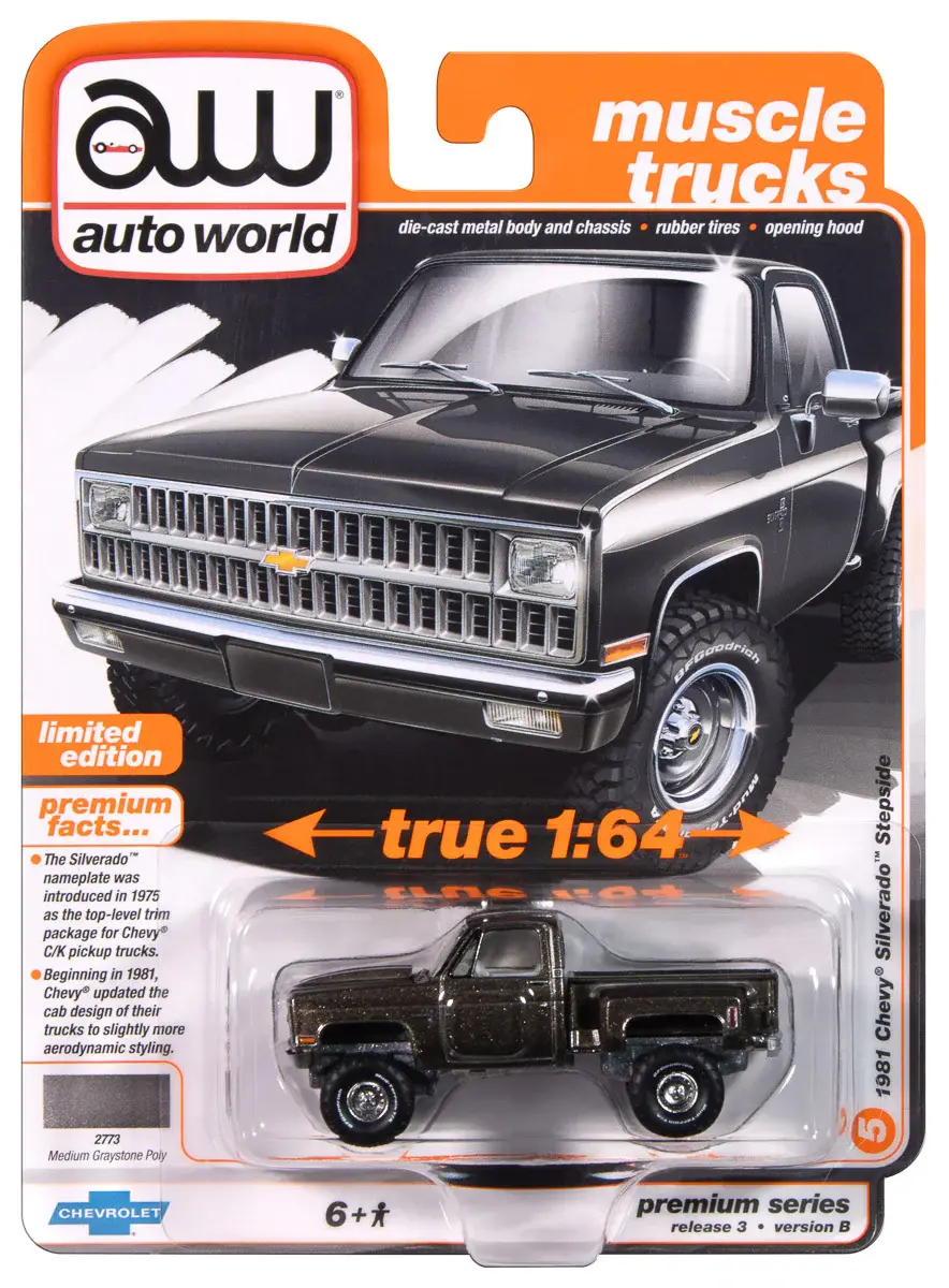 Auto World AWSP179B Auto World 1981 Chevrolet Silverado (Stepside 4x4 ...
