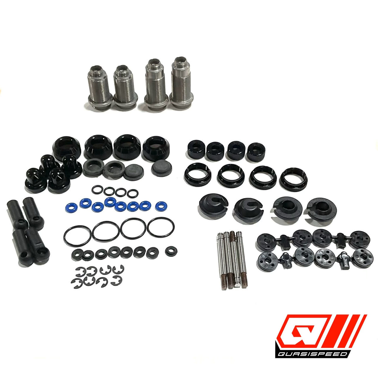 Quasi Speed QS-5107 Quasi Speed Small Bore V2 Shock Kit (2 Med & 2 Long ...