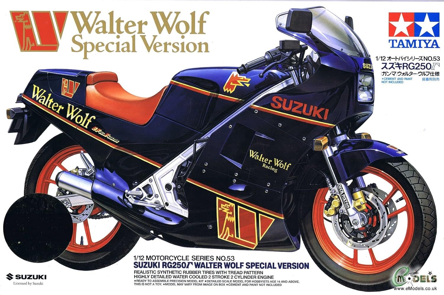 Tamiya TAM14053 Tamiya 1:12 Suzuki RG250 Gamma Walter Wolf Special Version Model Kit - Hobby ...
