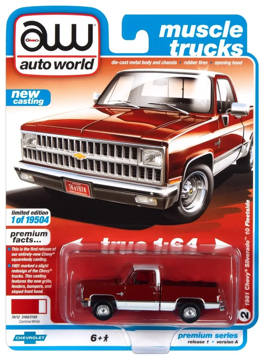 Auto World AW64302A2 Auto World 1981 Chevrolet Silverado (Carmine ...