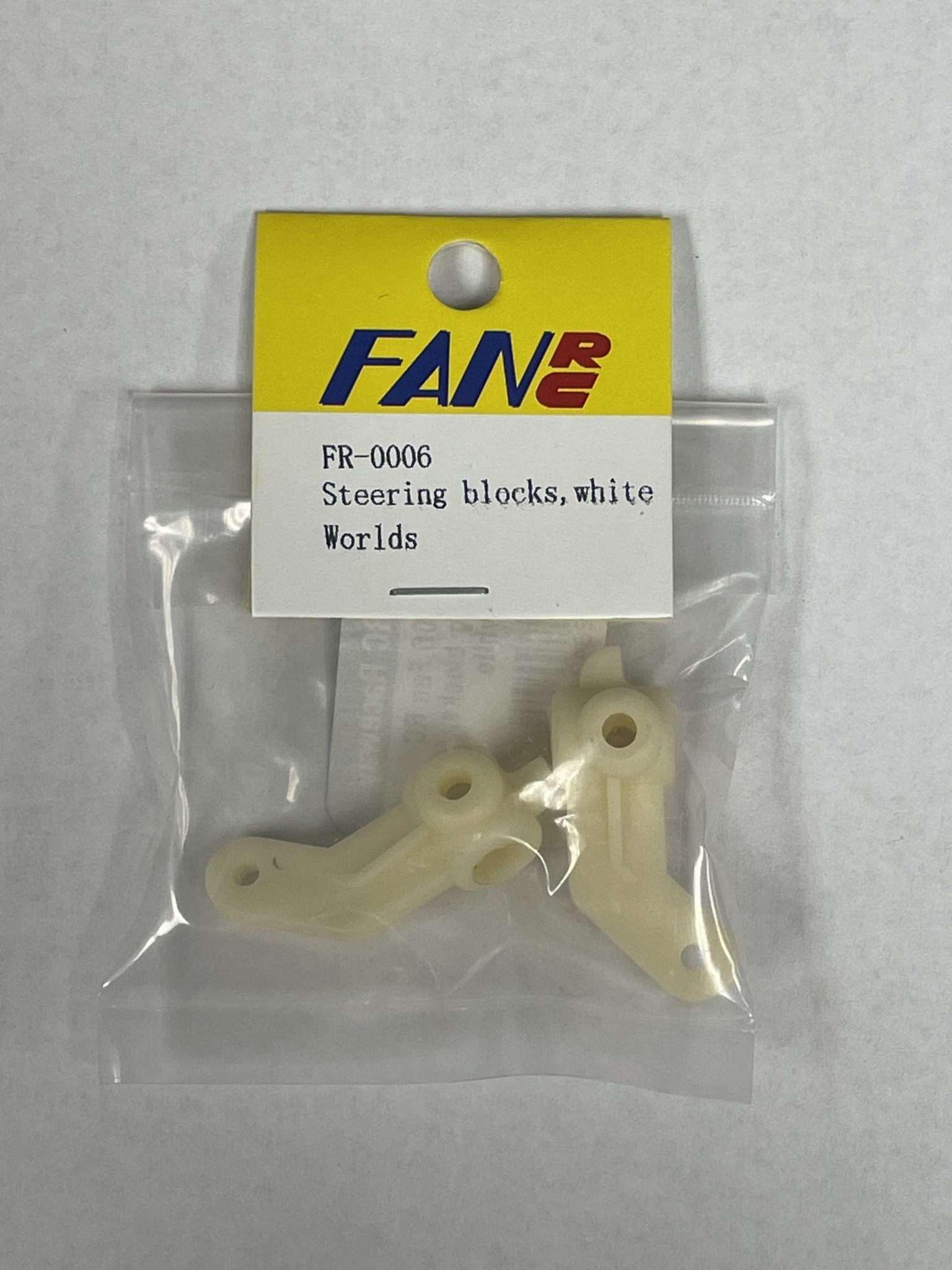 Fan RC FR-0006 FanRC Steering Blocks, Worlds Style, White Fits RC10 ...