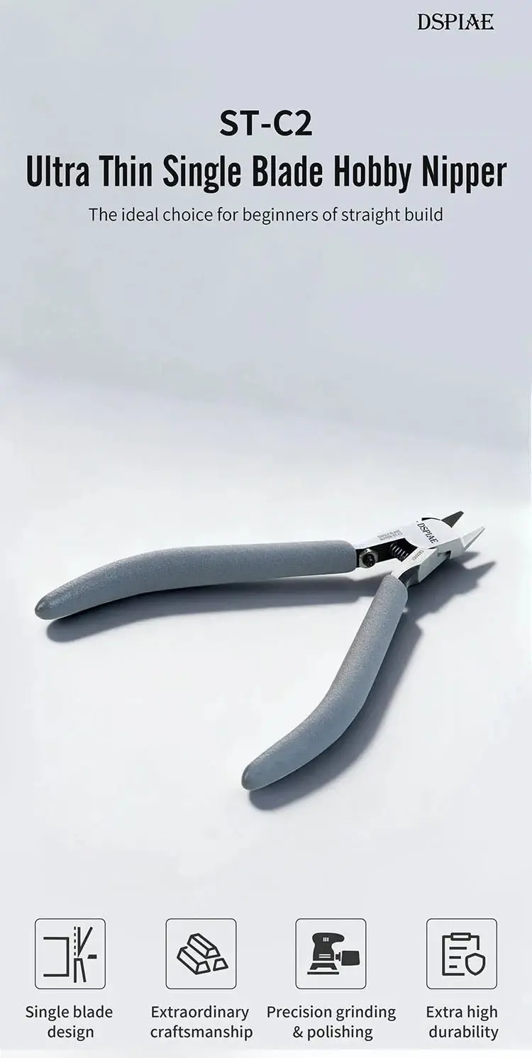 DSPIAE DS-ST-C2 Dspiae Single Blade Nipper C2 - Hobby Action Chandler
