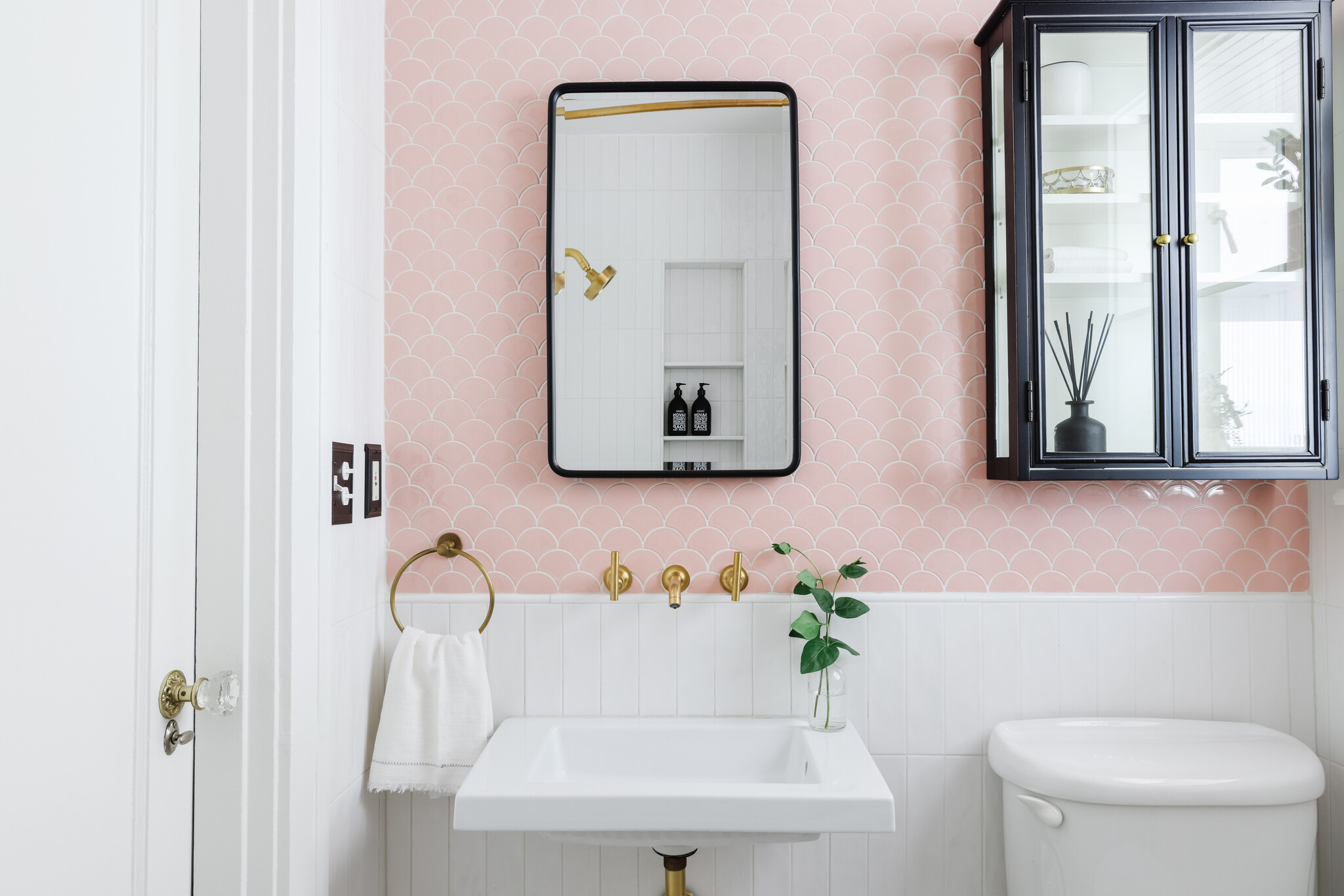 Whimsical Pink Tile Bath by The Phinery - The Phinery