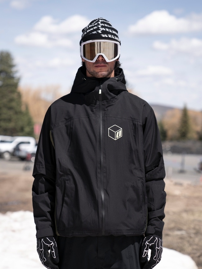 ANSEL 2L INSULATED JACKET BLACK/OLIVE 2025 - Slope Style Ski + Bike