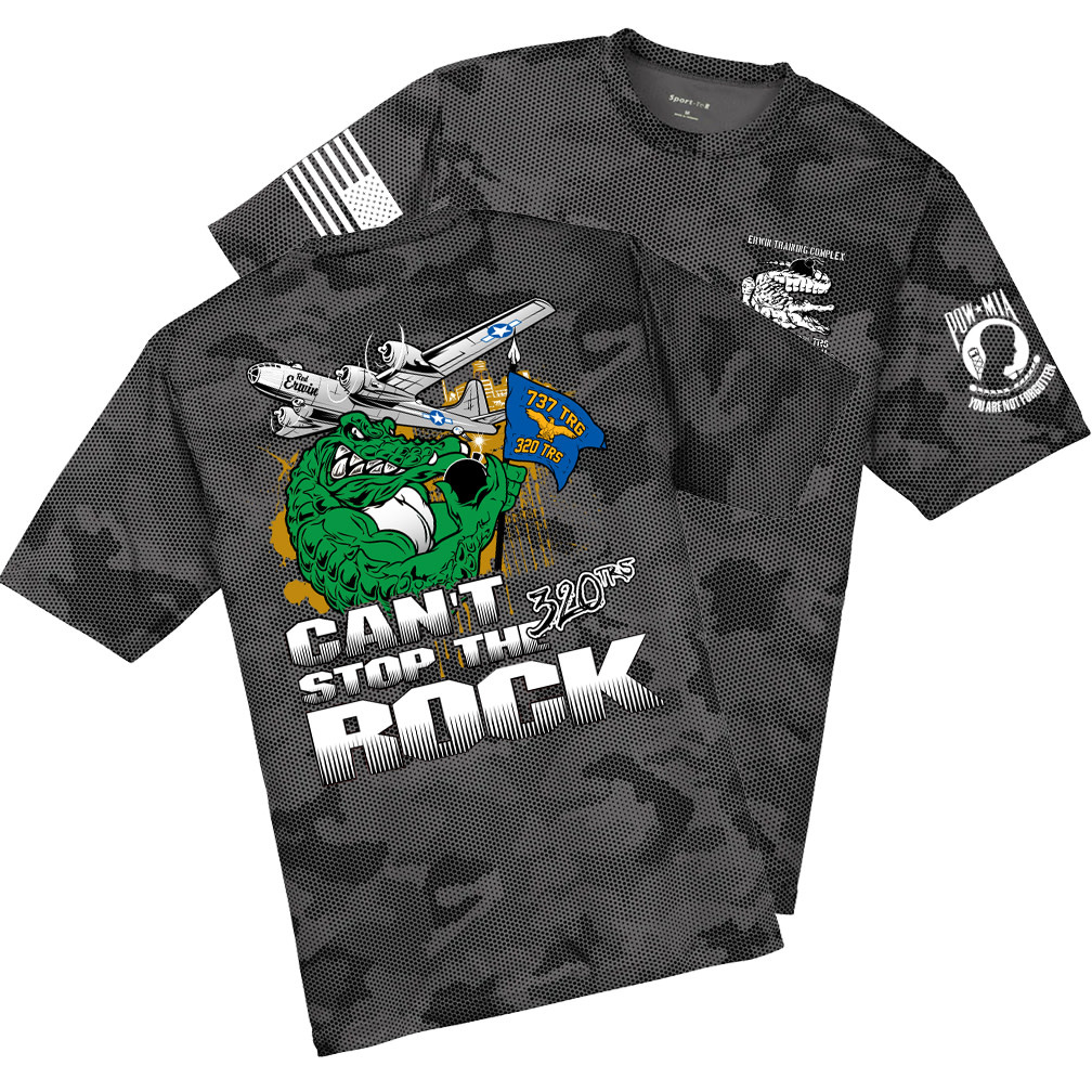 320th Gators Digi Wicking Shirt Gray - Lackland Shirt Shop