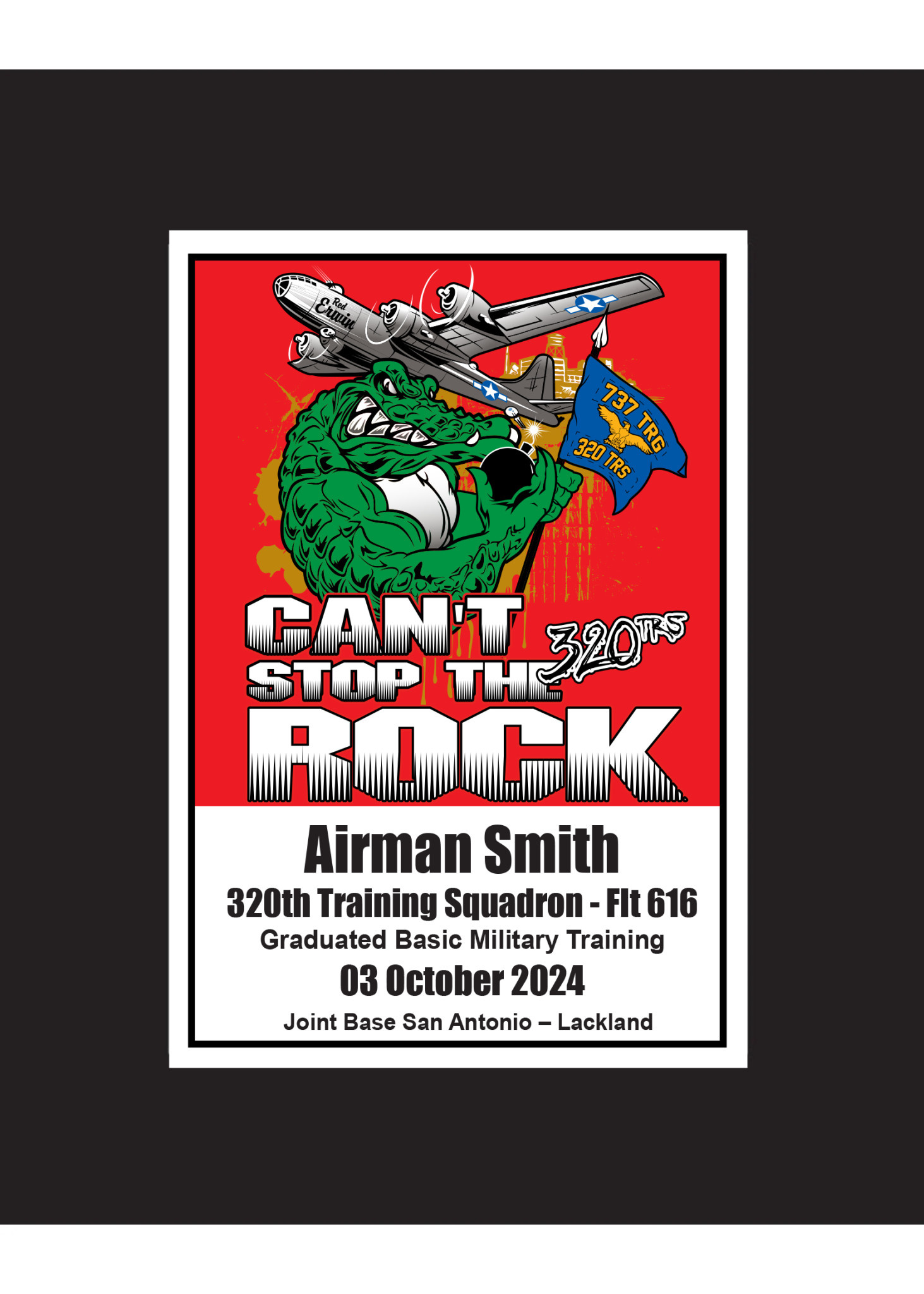 320th Squadron Matted Print - Lackland Shirt Shop