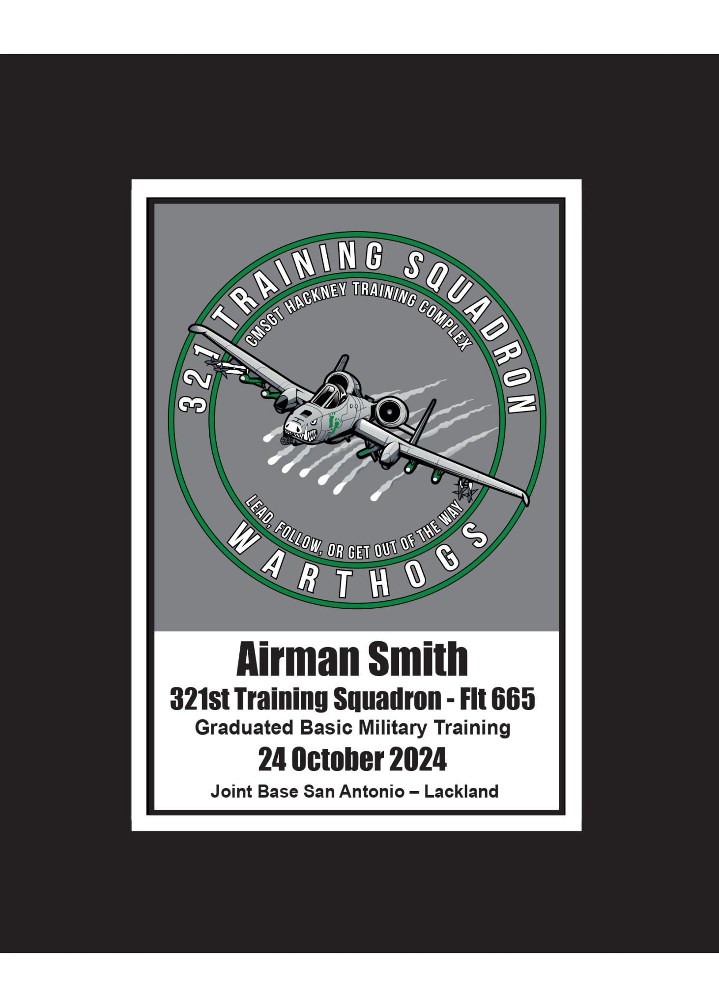 321st Squadron Matted Print - Lackland Shirt Shop