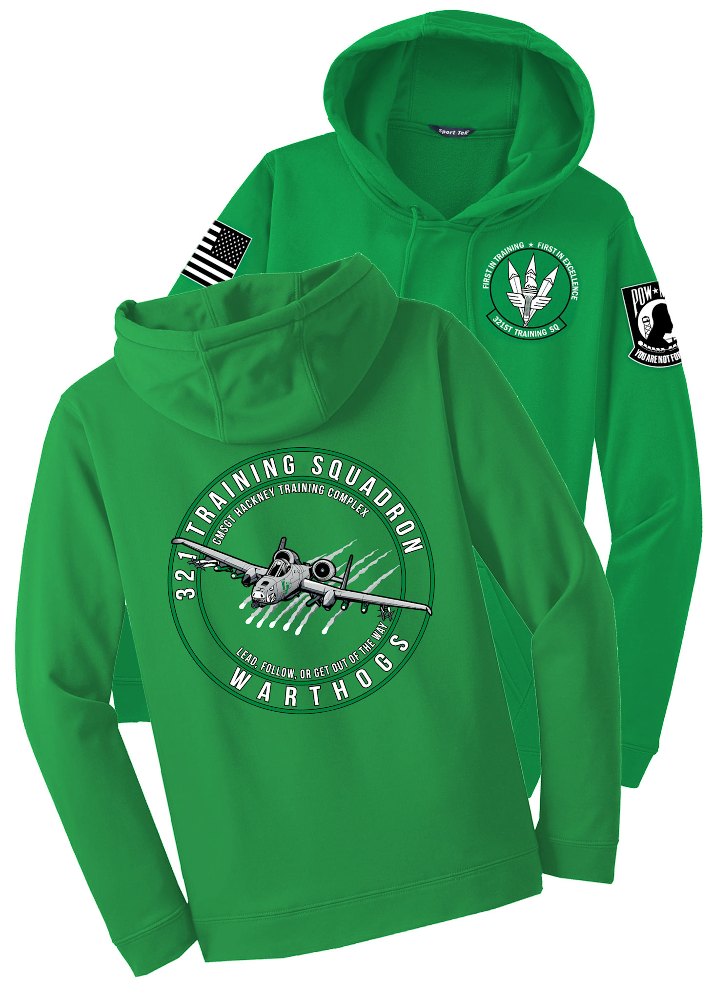 321st Warthogs Wicking Hoodie - Lackland Shirt Shop
