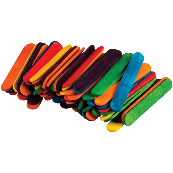 STEM Basics: Multicolor Mini Craft Sticks - 100 Count - Educational ...