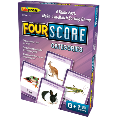 Four Score Card Game: Categories - Educational Outfitters