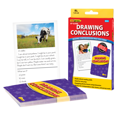 Drawing Conclusions Practice Cards Yellow Level - Educational Outfitters