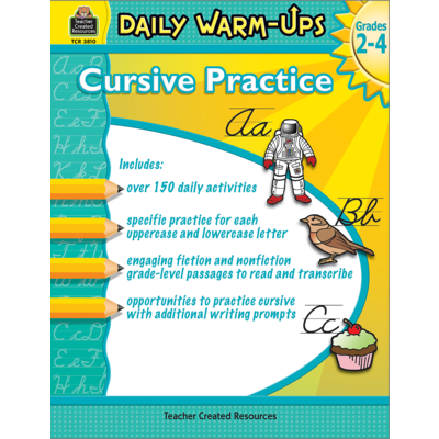 Daily Warm-Ups: Cursive Practice Grades 2-4 - Educational Outfitters