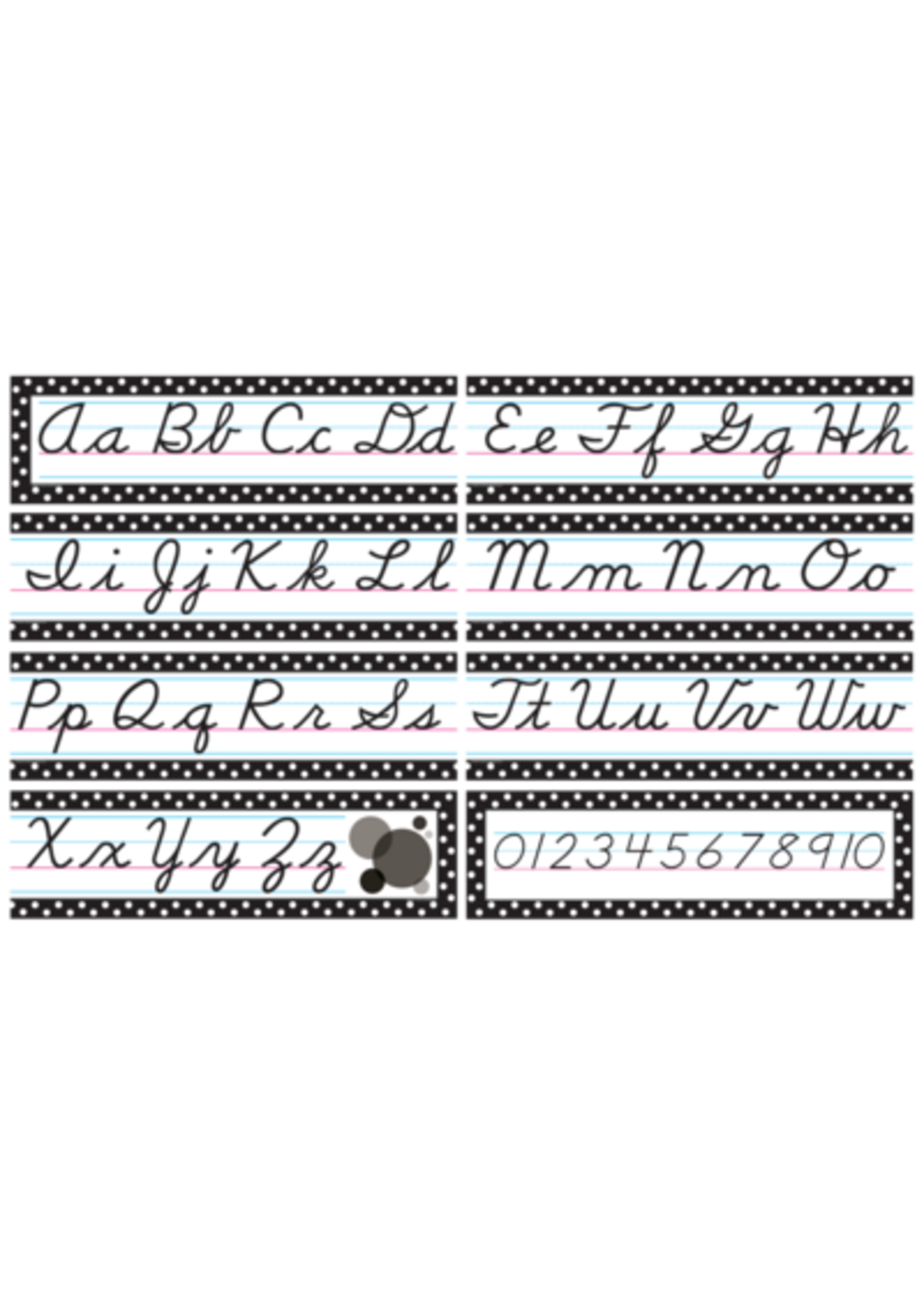 BBS CURSIVE ALPHABET LINE MINI - Educational Outfitters