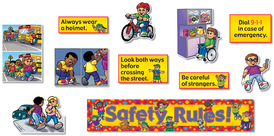 Safety Rules! Bulletin Board Set - Educational Outfitters