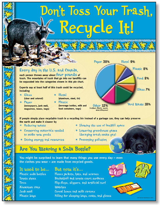 Recycling Quick-Study Poster - Educational Outfitters