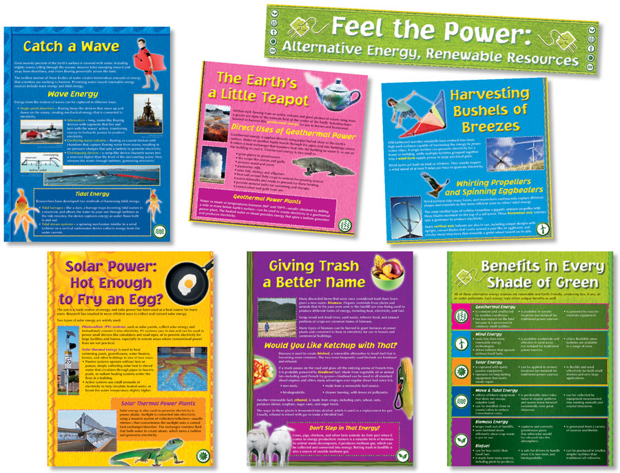 Alternative Energy, Renewable Resources Bulletin Board Set ...