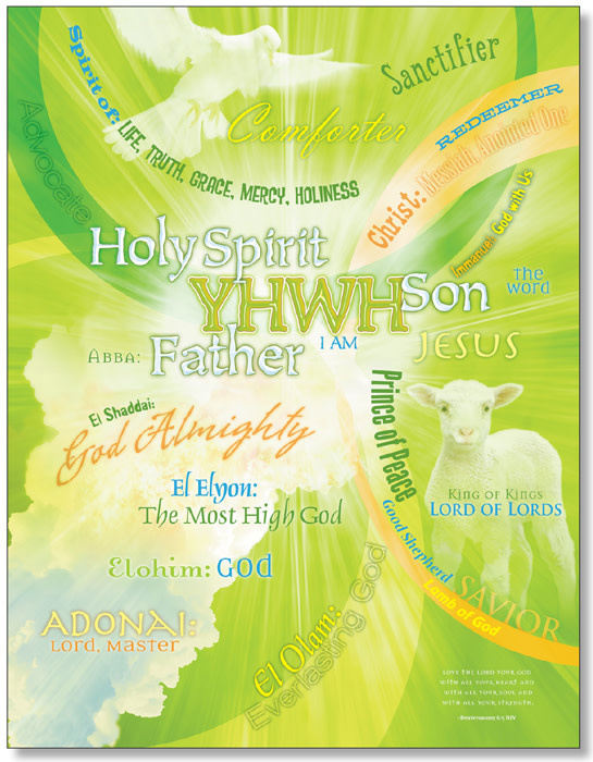 Names of God Quick Study Poster - Educational Outfitters