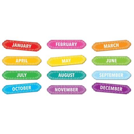 Magnetic Die-Cut Border, Chalk Loops Months Of The Year - Educational ...