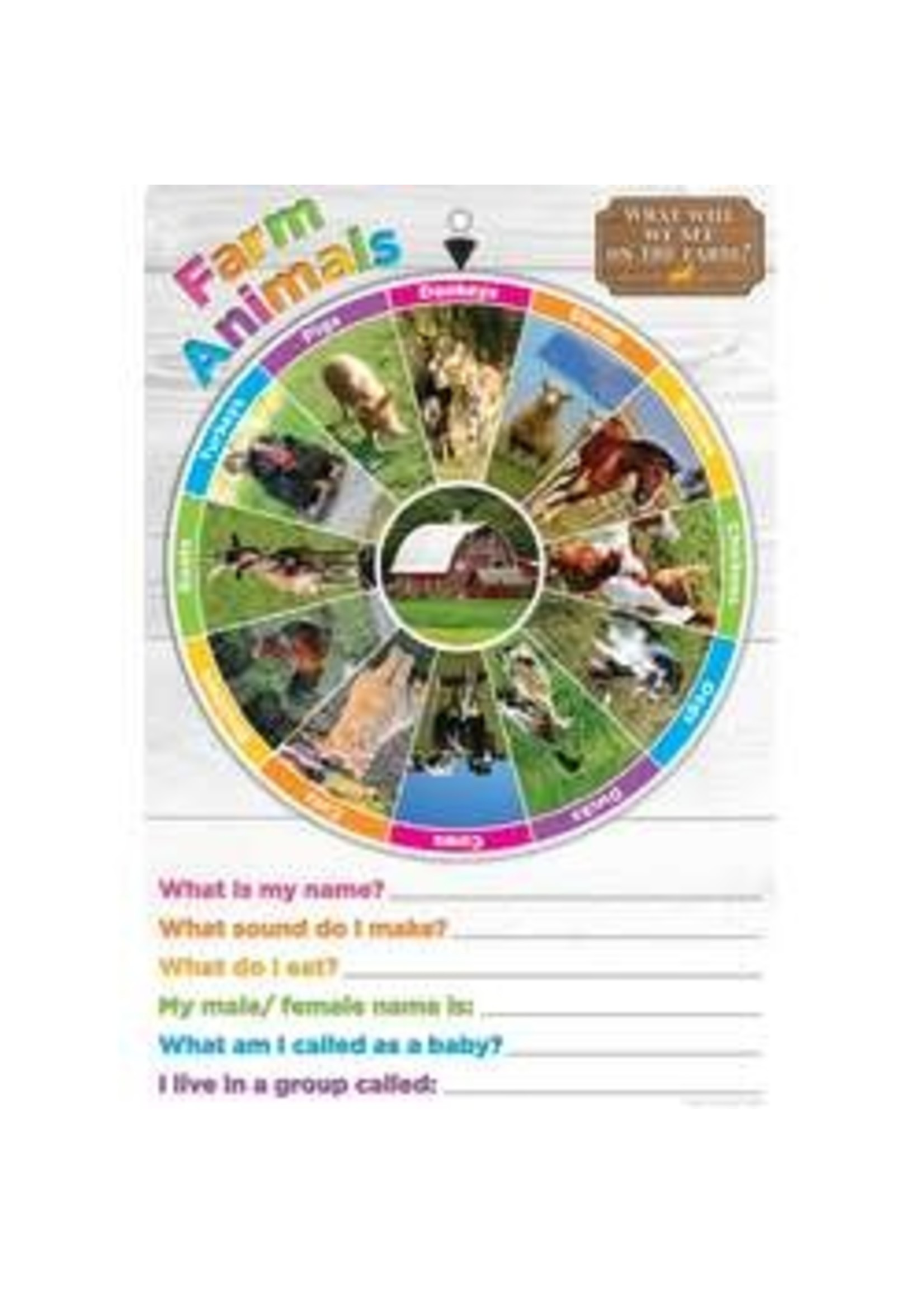 POLY CHT FARM ANIMALS WHEEL - Educational Outfitters