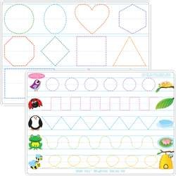 Smart Poly Learning Mat 12"X17", Double-Sided, Prewriting & Shape Trac ...