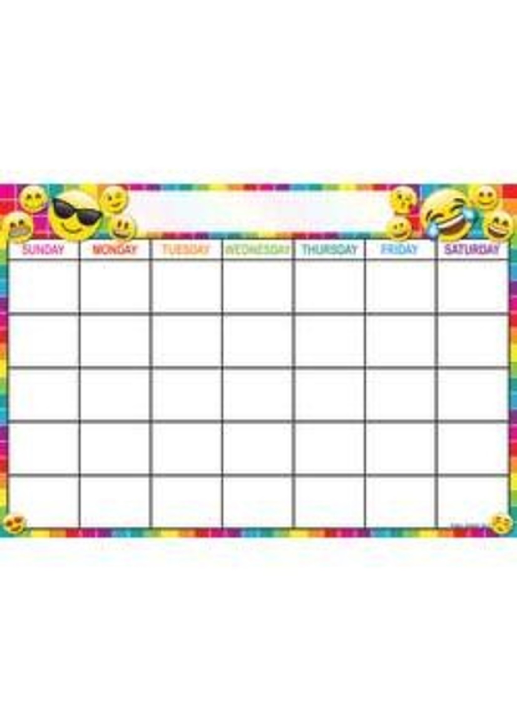 POLY CHT EMOJI CALENDAR 13X19 - Educational Outfitters