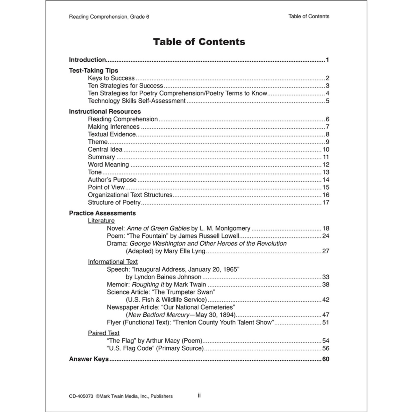 READING COMPREHENSION GR 6 Educational Outfitters READING COMPREHENSION GR 6 Educational Outfitters