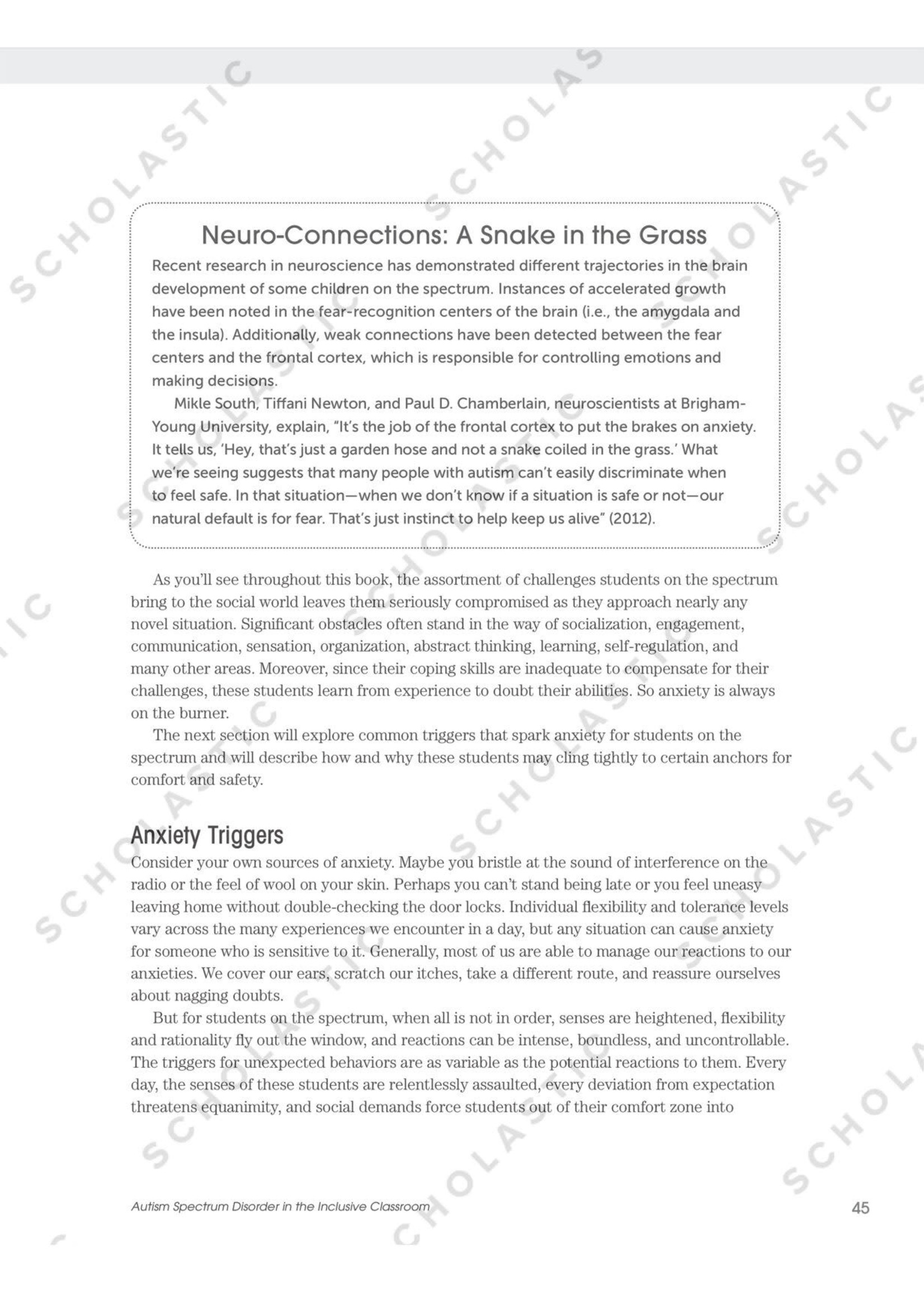 AUTISM SPECTRUM DISORDER - Educational Outfitters