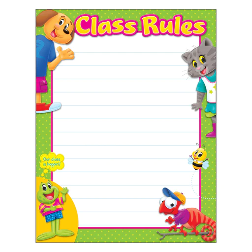 Class Rules Playtime Pals Learning Chart - Educational Outfitters
