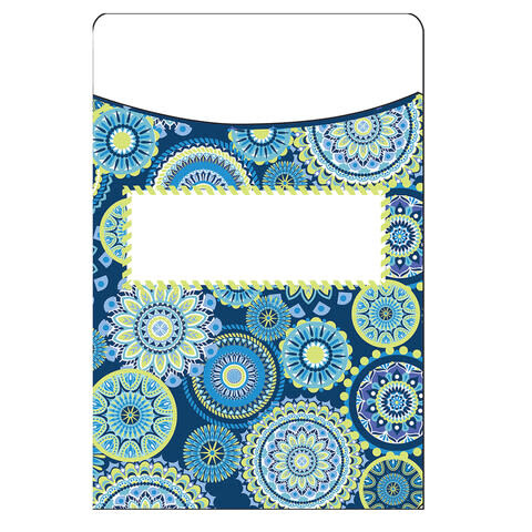 Blue Harmony Mandala Library Pockets - Educational Outfitters