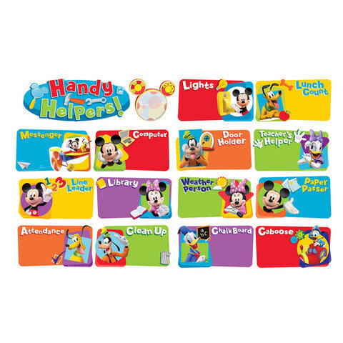 Mickey Mouse Clubhouse Handy Helpers Job Chart Mini Bulletin Board Set ...