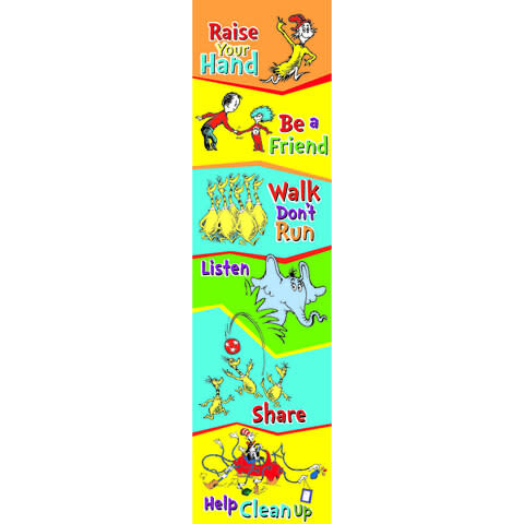 Dr. Seuss Class Rules Vertical Banner - Educational Outfitters