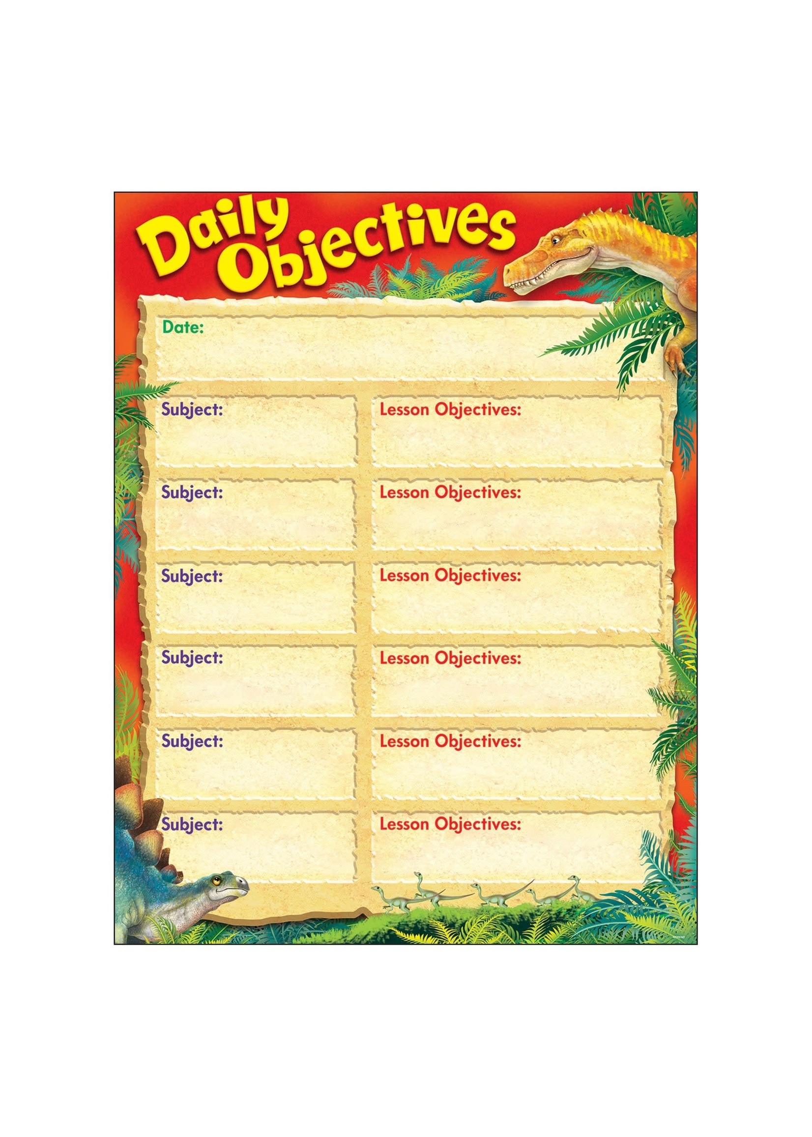 CHT DAILY OBJECTIVES DISCOVERING DINOSAURS - Educational Outfitters