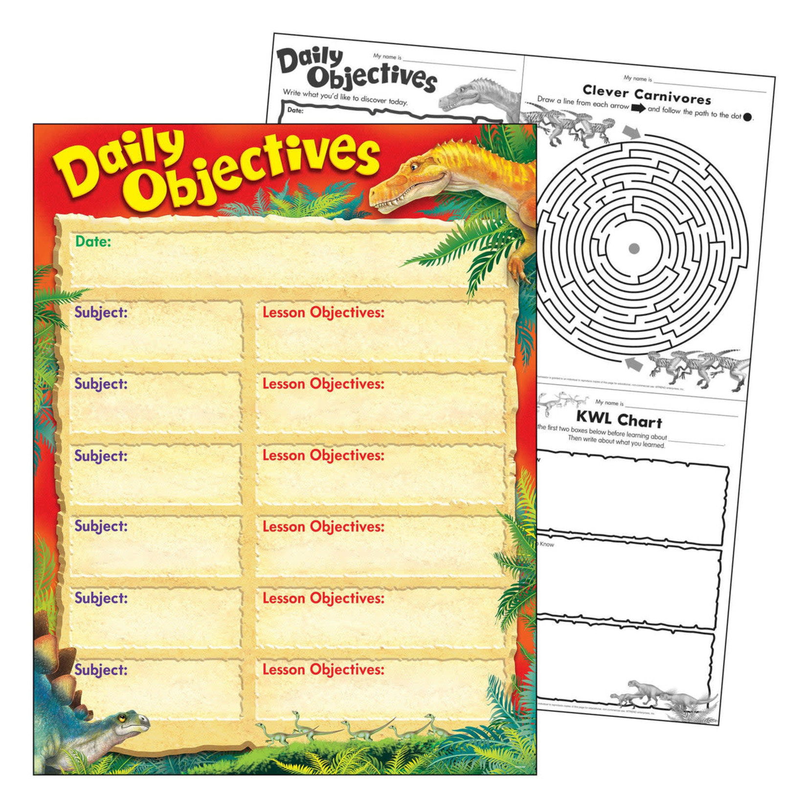 Daily Objectives Discovering Dinosaurs Learning Chart - Educational ... Daily Objectives Discovering Dinosaurs Learning Chart - Educational ...